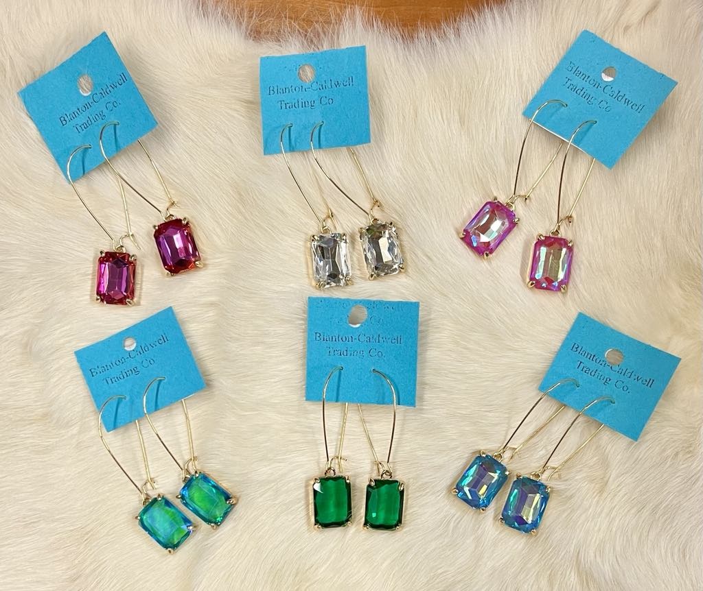 Rectangle Jewel Earrings - Blanton-Caldwell