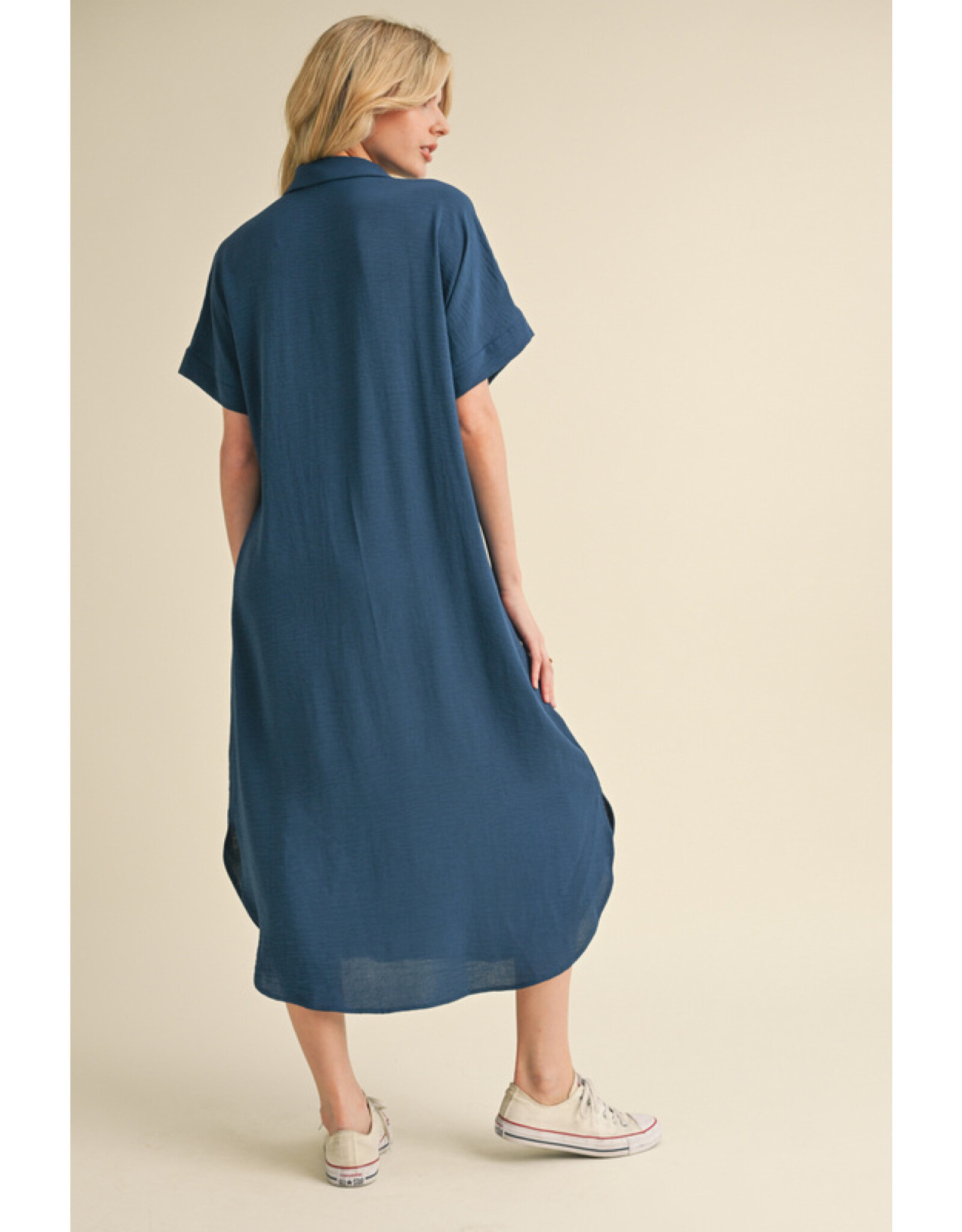 Asha Solid Midi Dress - Blanton-Caldwell