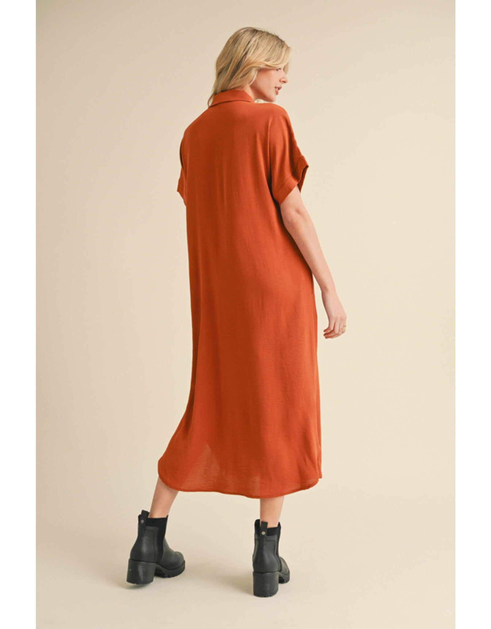 Asha Solid Midi Dress - Blanton-Caldwell