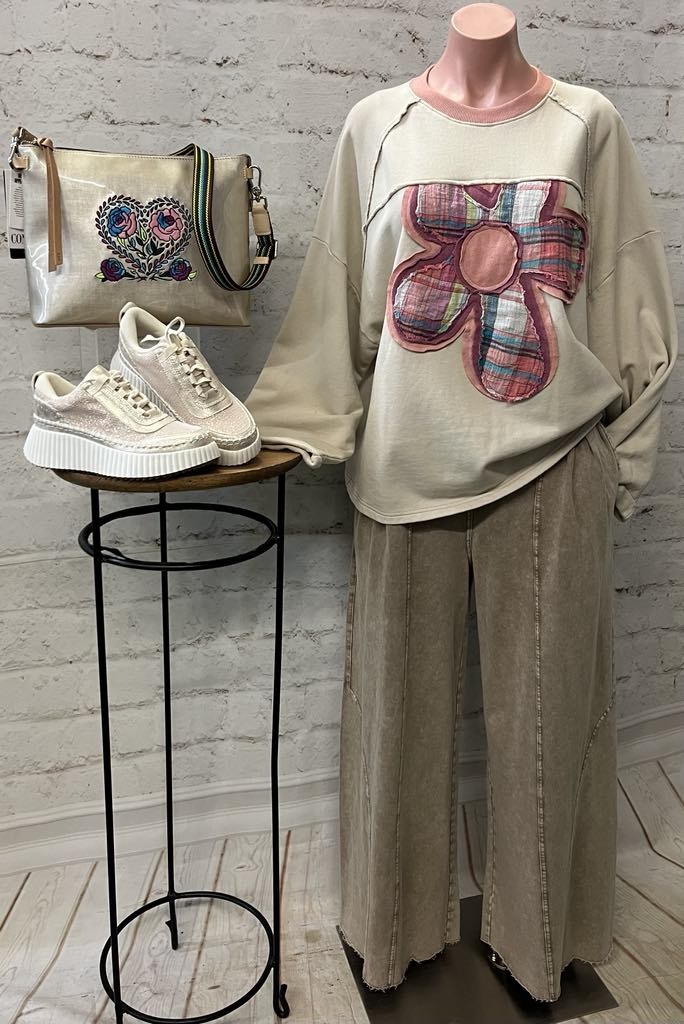 Jennifer Flower Terry Knit Pullover - Blanton-Caldwell