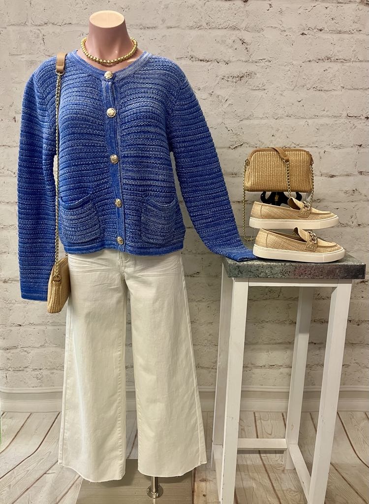 Melania Proper Crop Sweater Jacket - Blanton-Caldwell