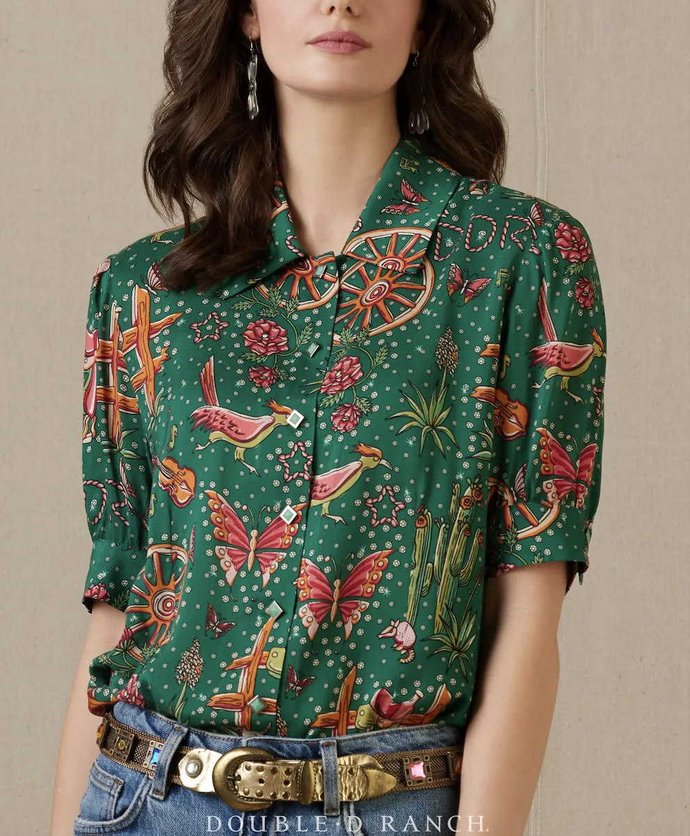 Double D Ranch Rhinestone Suits & Cowboy Boots S/S Top - Blanton-Caldwell