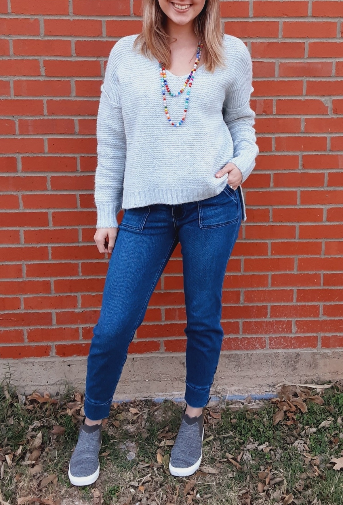 Sunray V-Neck Heather Sweater - Blanton-Caldwell