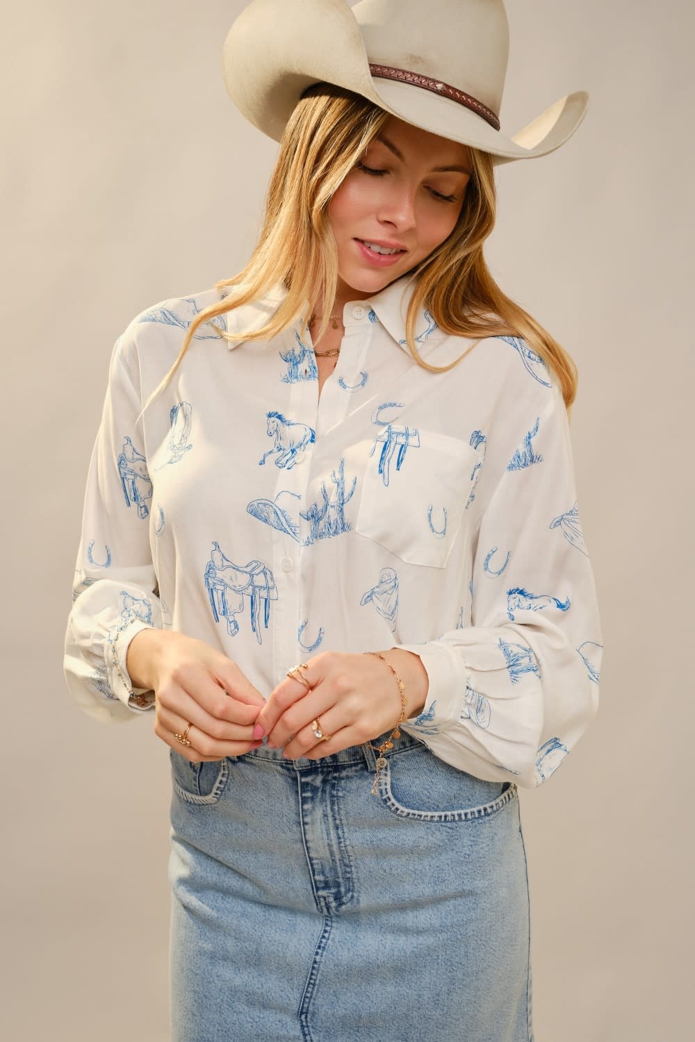Whitney Western Print Shirt - Blanton-Caldwell