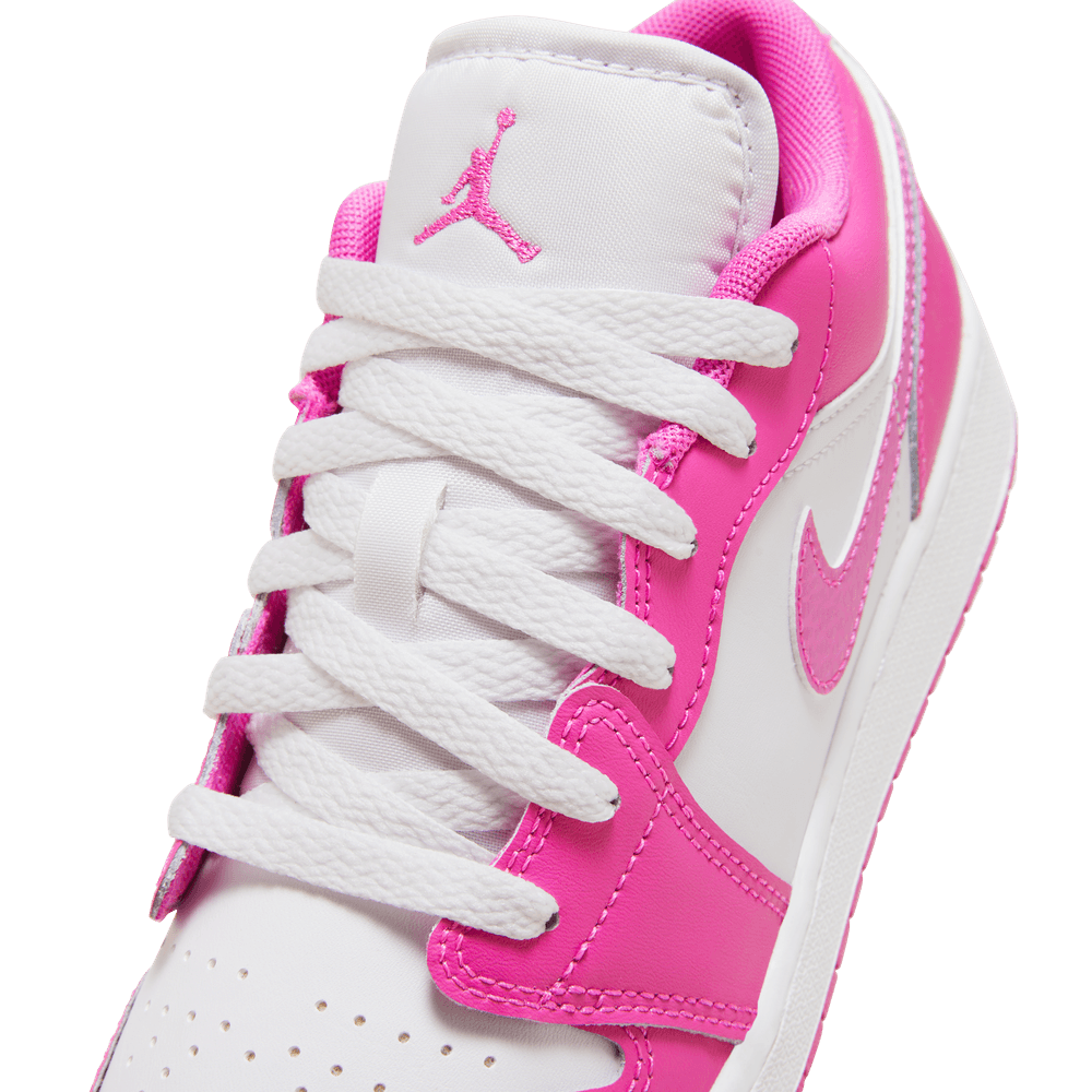 GS Air Jordan 1 Low 'Fire Pink/Iris Whisper-WHT|FV8486-600 GS Air Jordan 1 Low 'Fire Pink/Iris Whisper-WHT|FV8486-600