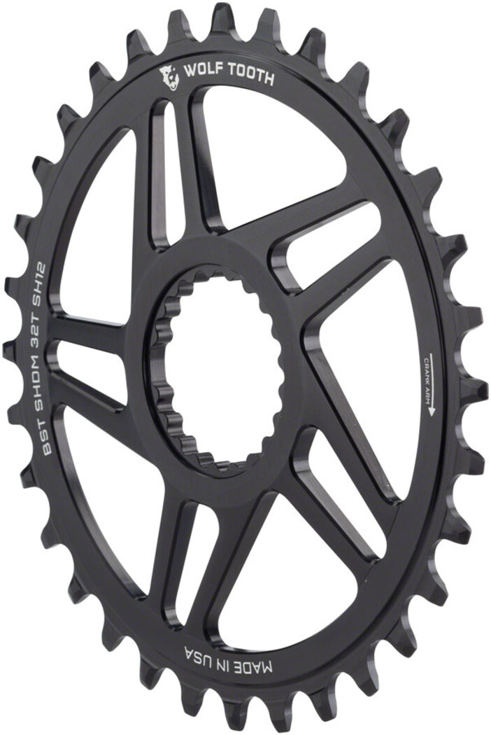 Wolf Tooth, Chainring, Shimano Direct Drive, Drop-Stop, Boost, 12 Sp ...