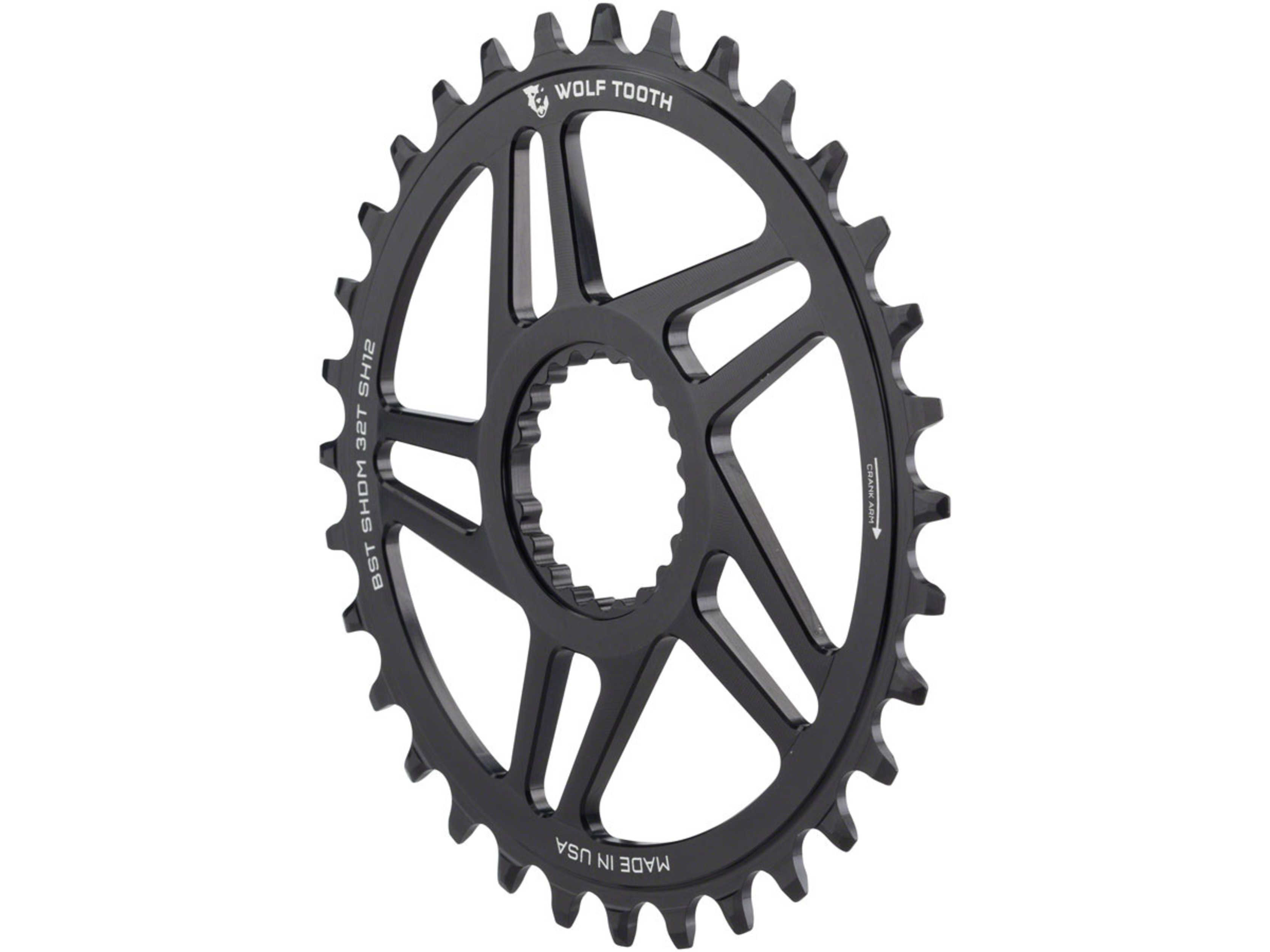 Wolf Tooth, Chainring, Shimano Direct Drive, Drop-Stop, Boost, 12 Sp ...