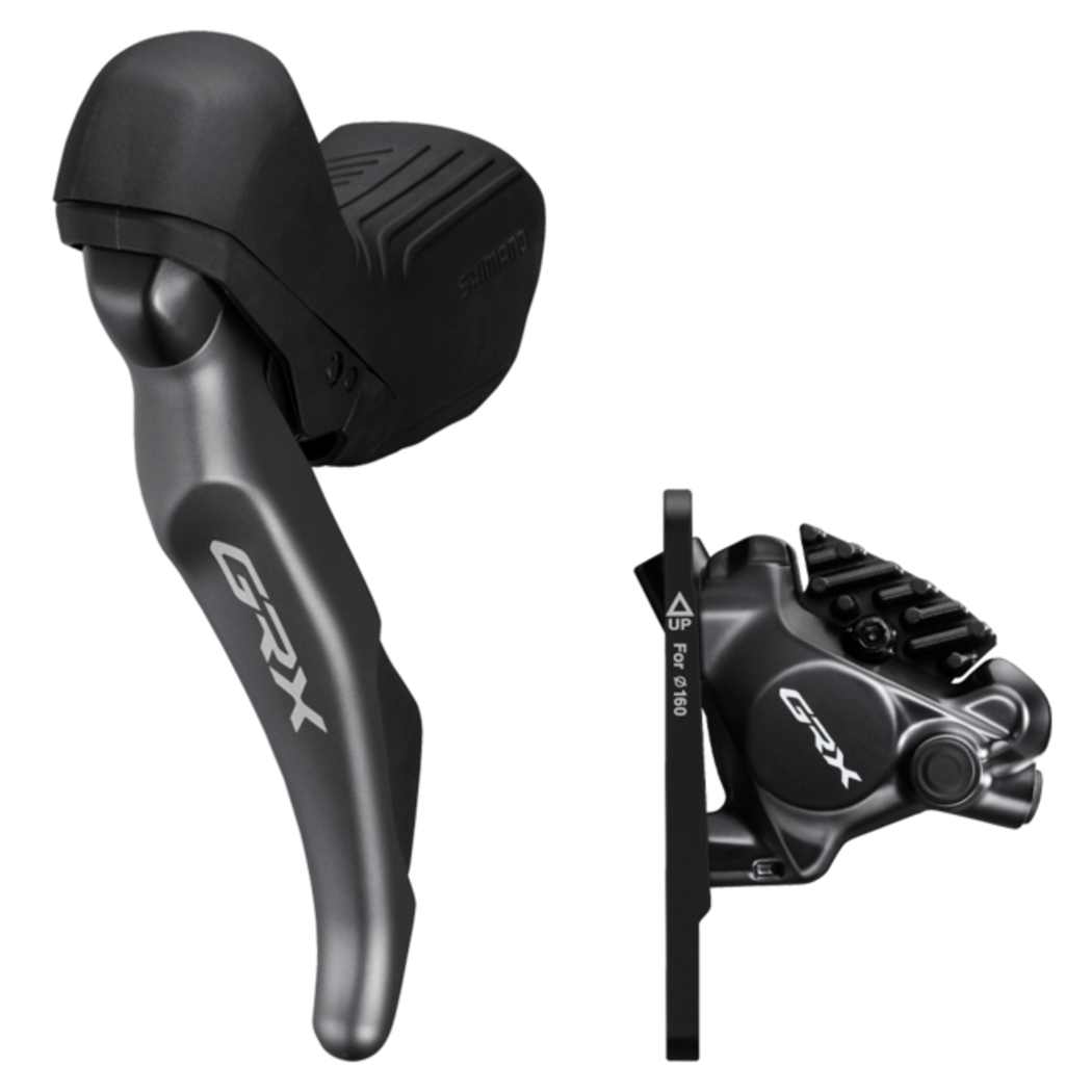 Shimano GRX ST-RX820 Front Shifter and Brake Caliper Flat Mount 140mm ...