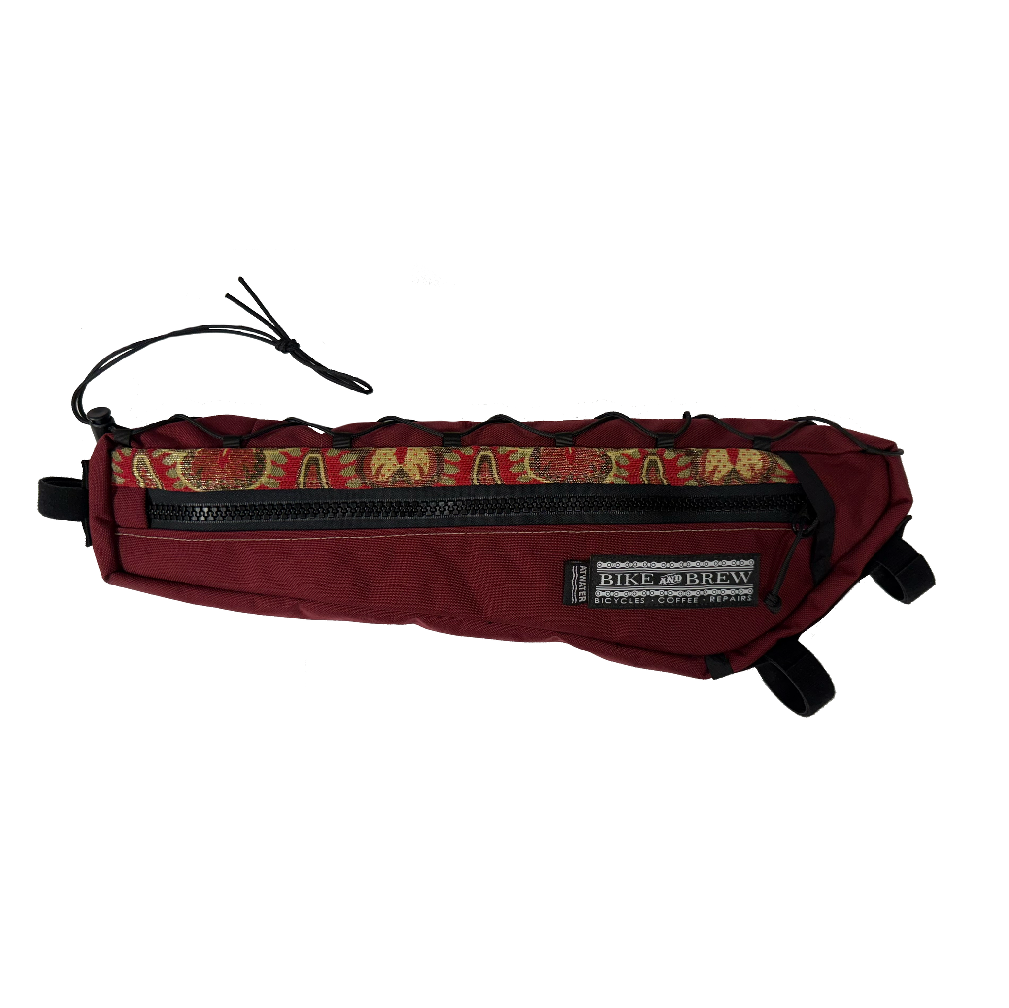 Atwater x B&B - Expedition Frame Bag - Armenian Burgundy - Bike and Brew