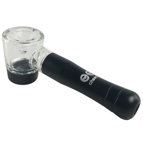 CH-YD-1500 ENCASED GLASS SHERLOCK CHEECH HAND PIPE - Radical Vape Shop