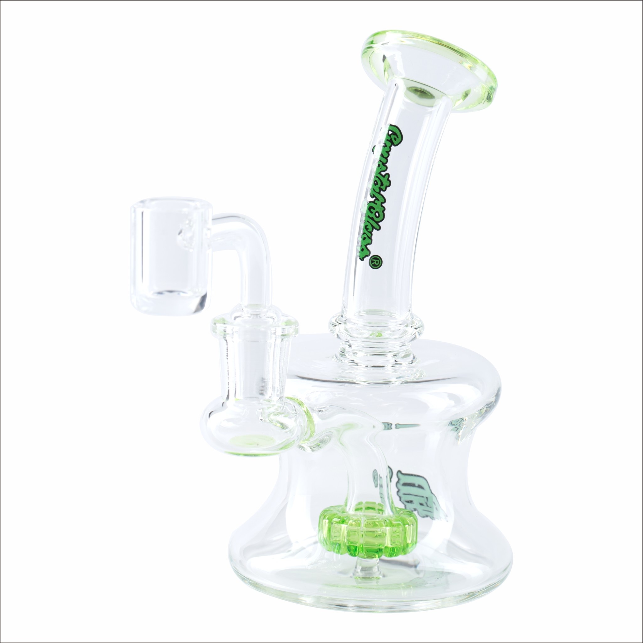 CRYSTAL GLASS Mini Hourglass Rig 5.7" C6096 - Radical Vape Shop