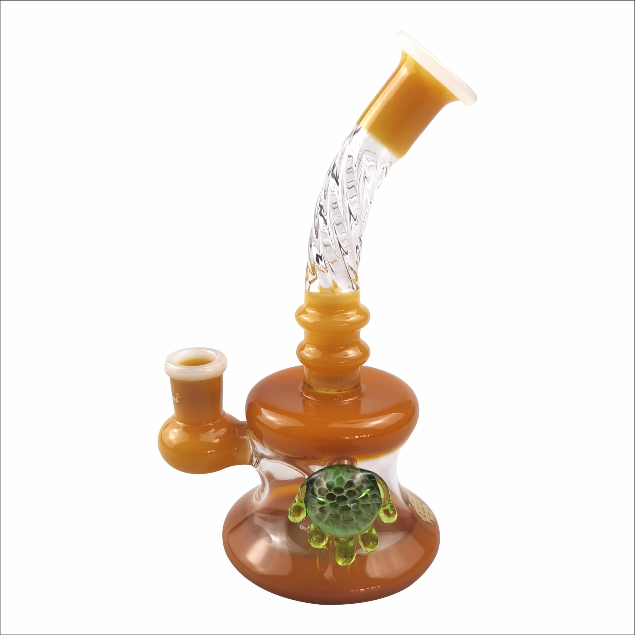 CRYSTAL GLASS HONEY DRIP HONEYCOMB MARBLE DAB RIG 7" C6217 - Radical ...