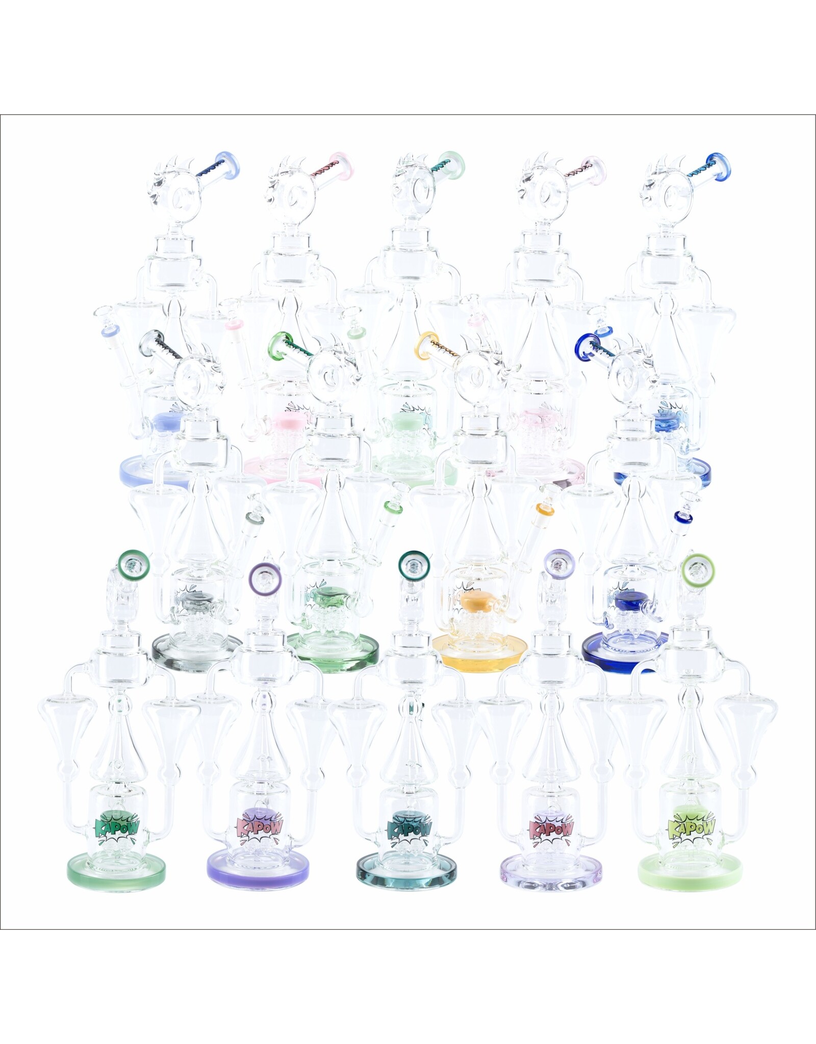Kaopw THICK Lookah® 16.5" TALL Alien BONG Heavy Glass Water Pipe HOOKAH ...
