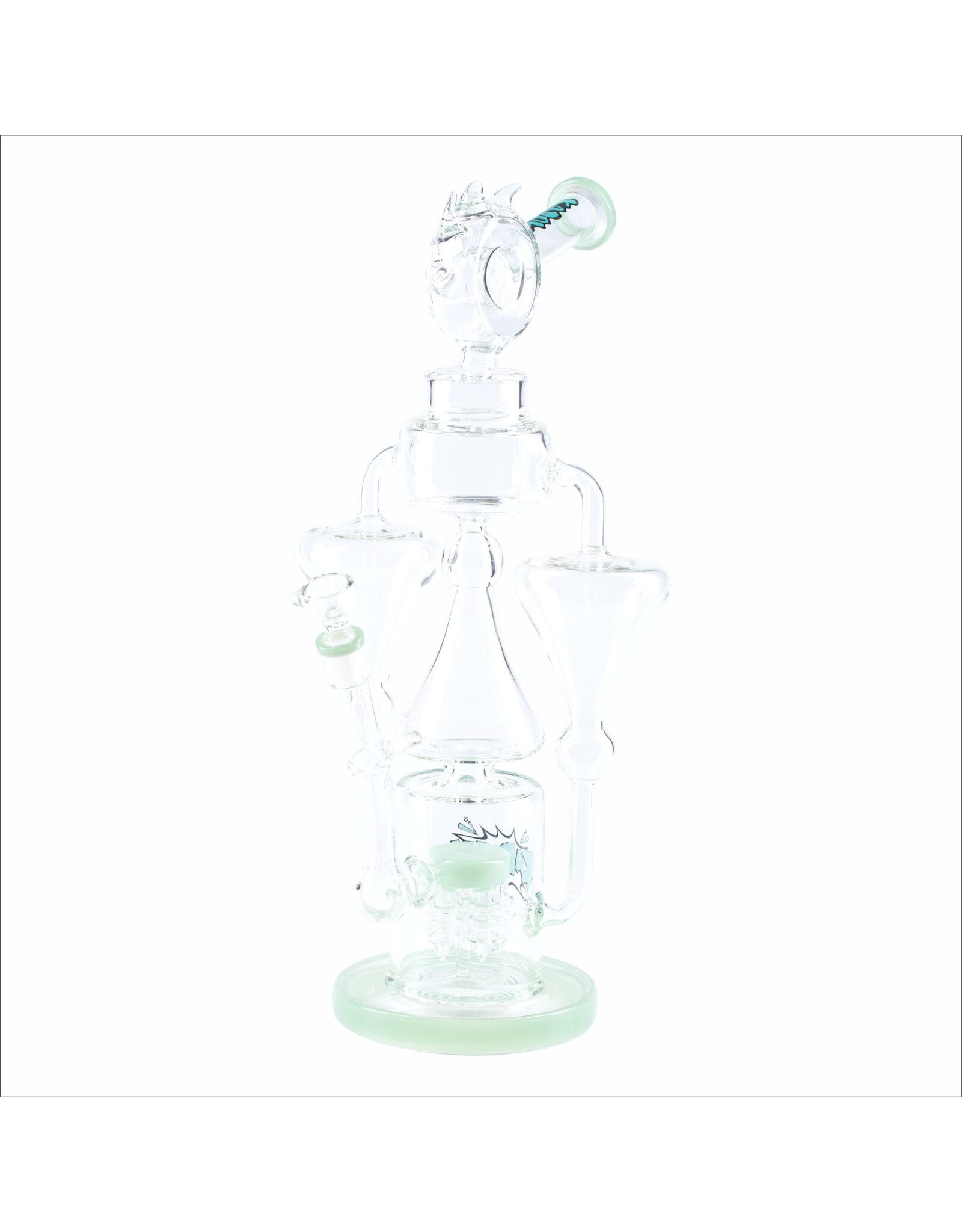 Kaopw THICK Lookah® 16.5" TALL Alien BONG Heavy Glass Water Pipe HOOKAH ...