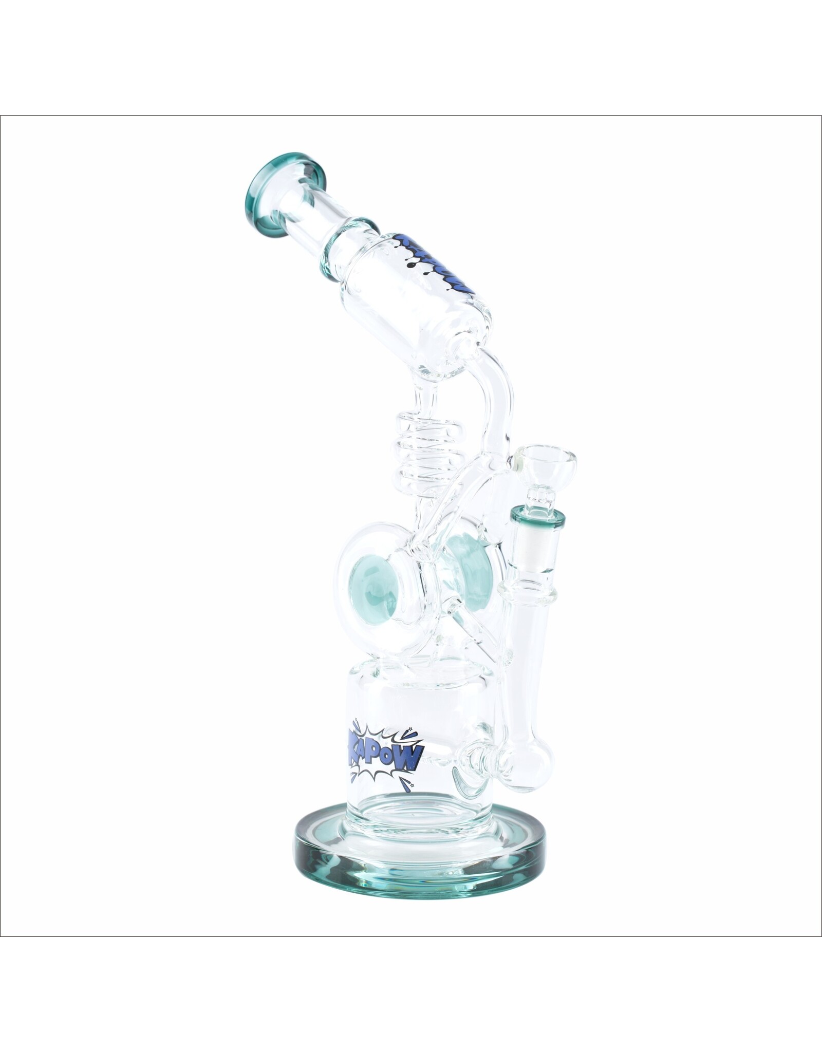 Kapow 12" Lookah® RECYCLER Inline COIL Perc BONG Glass Water Pipe C1615 ...
