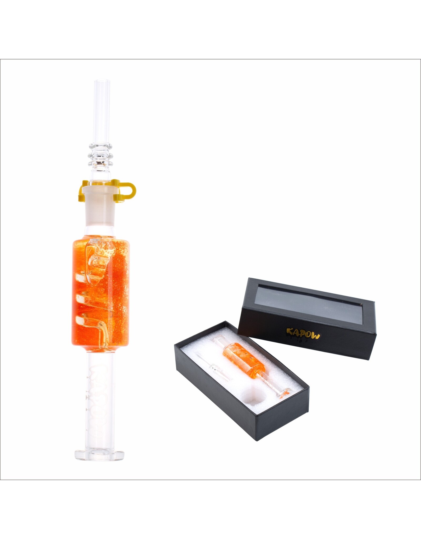 Kapow Smoking Hookah accessory Glass nectar collecter with color powder ...