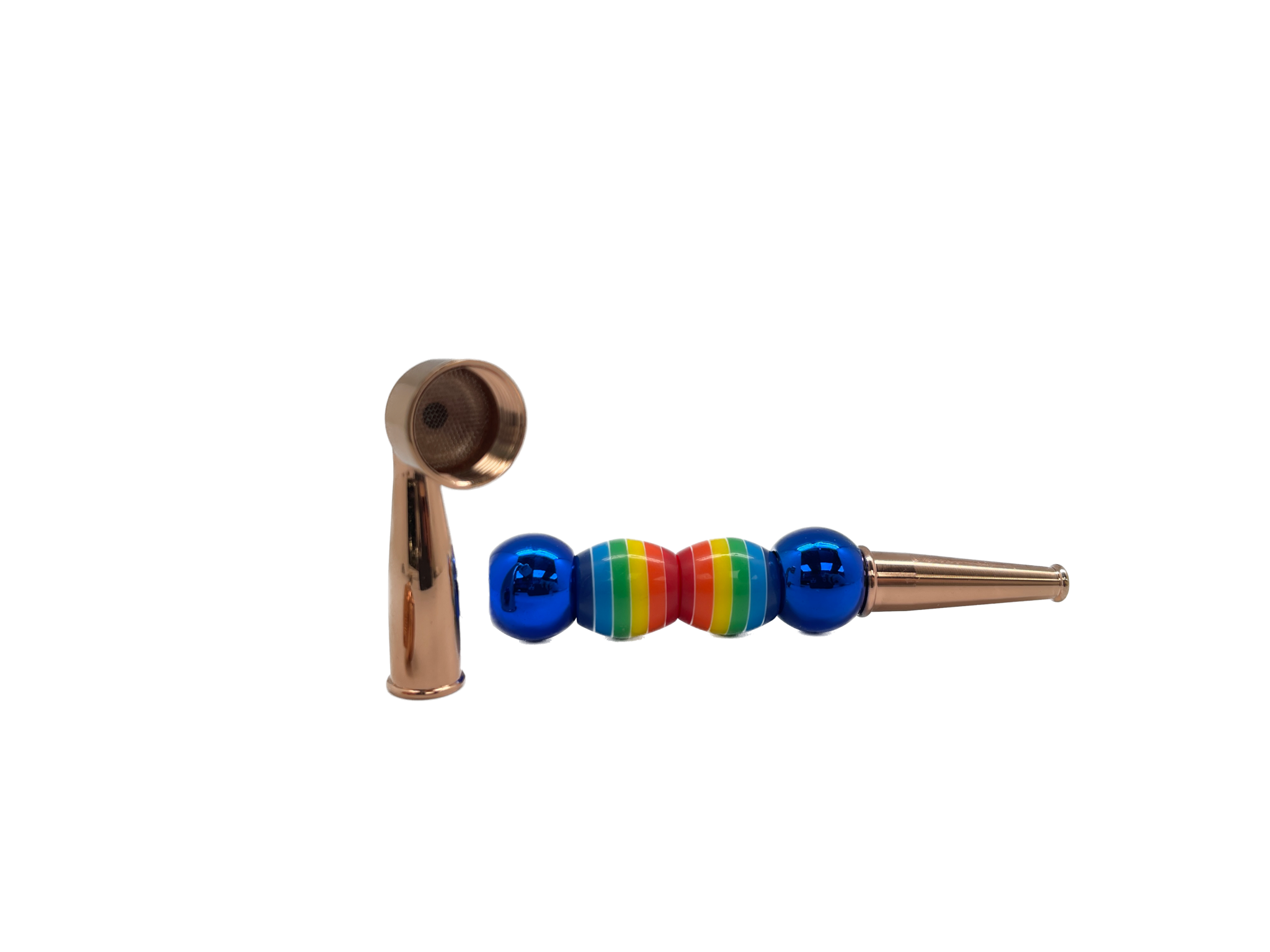 COLOURFUL PORTABLE BEAD METAL PIPE - Radical Vape Shop