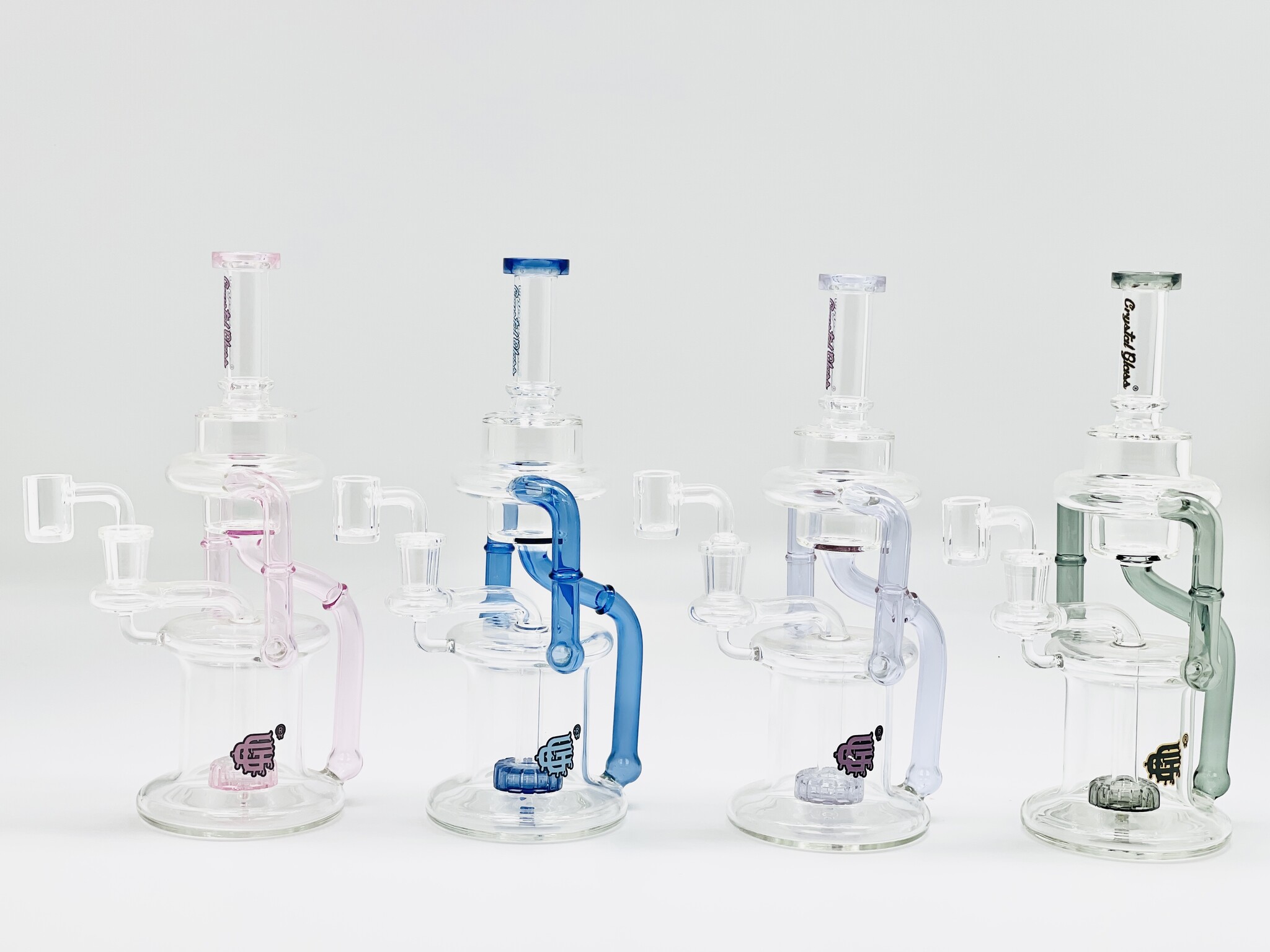 CRYSTAL GLASS DAP RIG 9.8'' C6321 - Radical Vape Shop