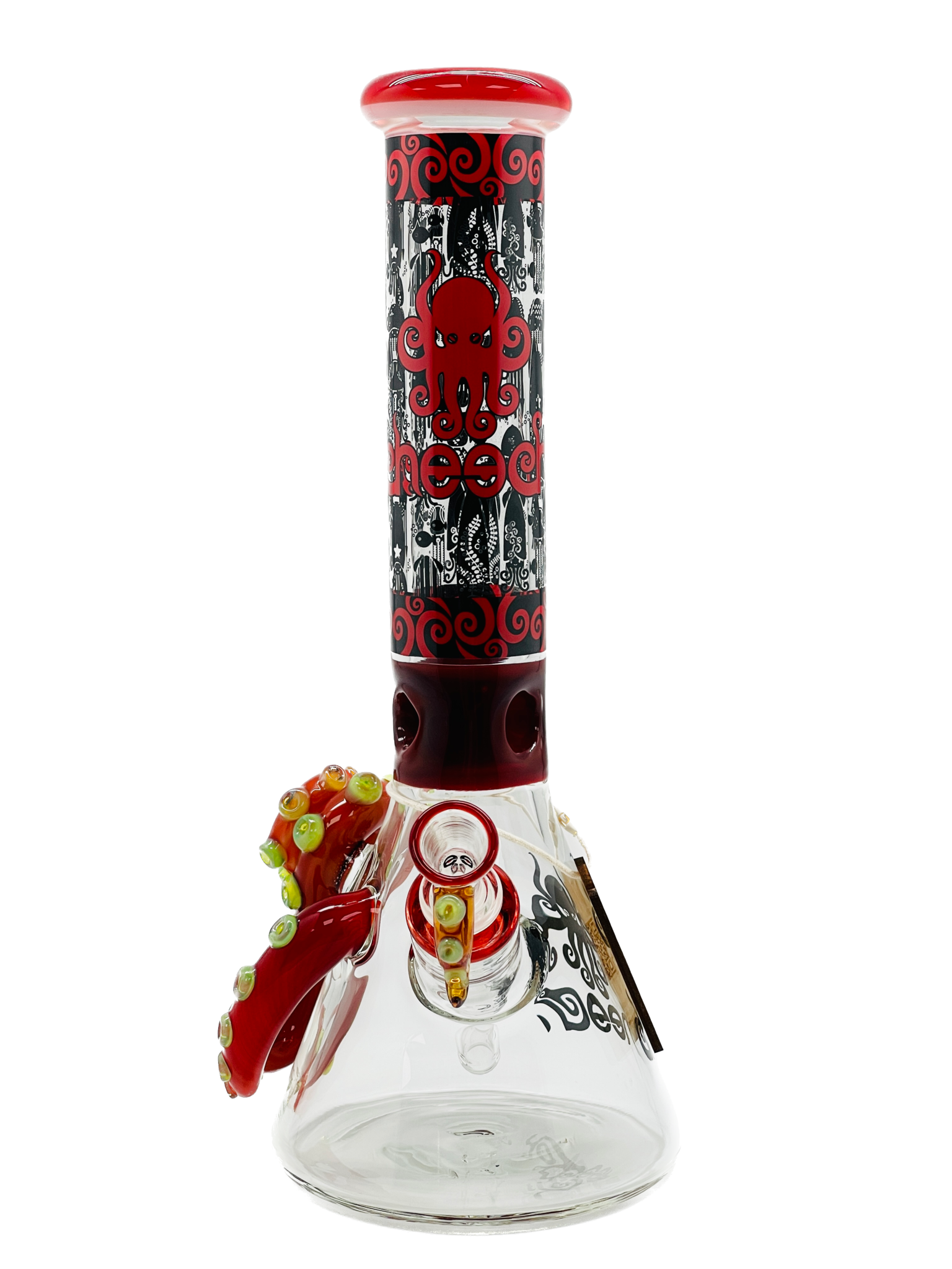 14'' FISH DECAL BEAKER CHE-226 - Radical Vape Shop