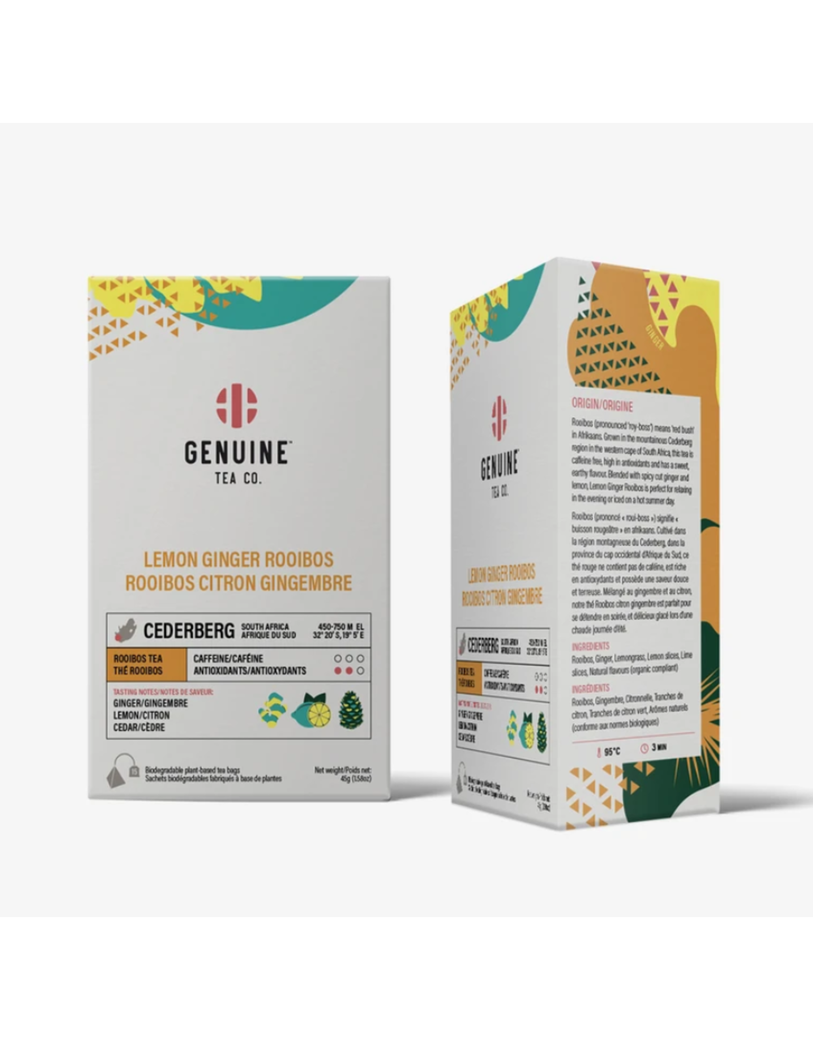 Genuine Tea Genuine Tea - Lemon Ginger Rooibos - 15 Bags - NSIXTY ...