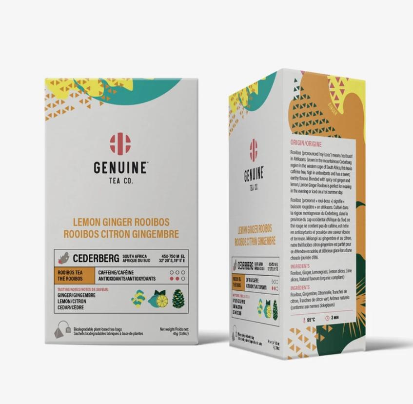 Genuine Tea Genuine Tea - Lemon Ginger Rooibos - 15 Bags - NSIXTY ...