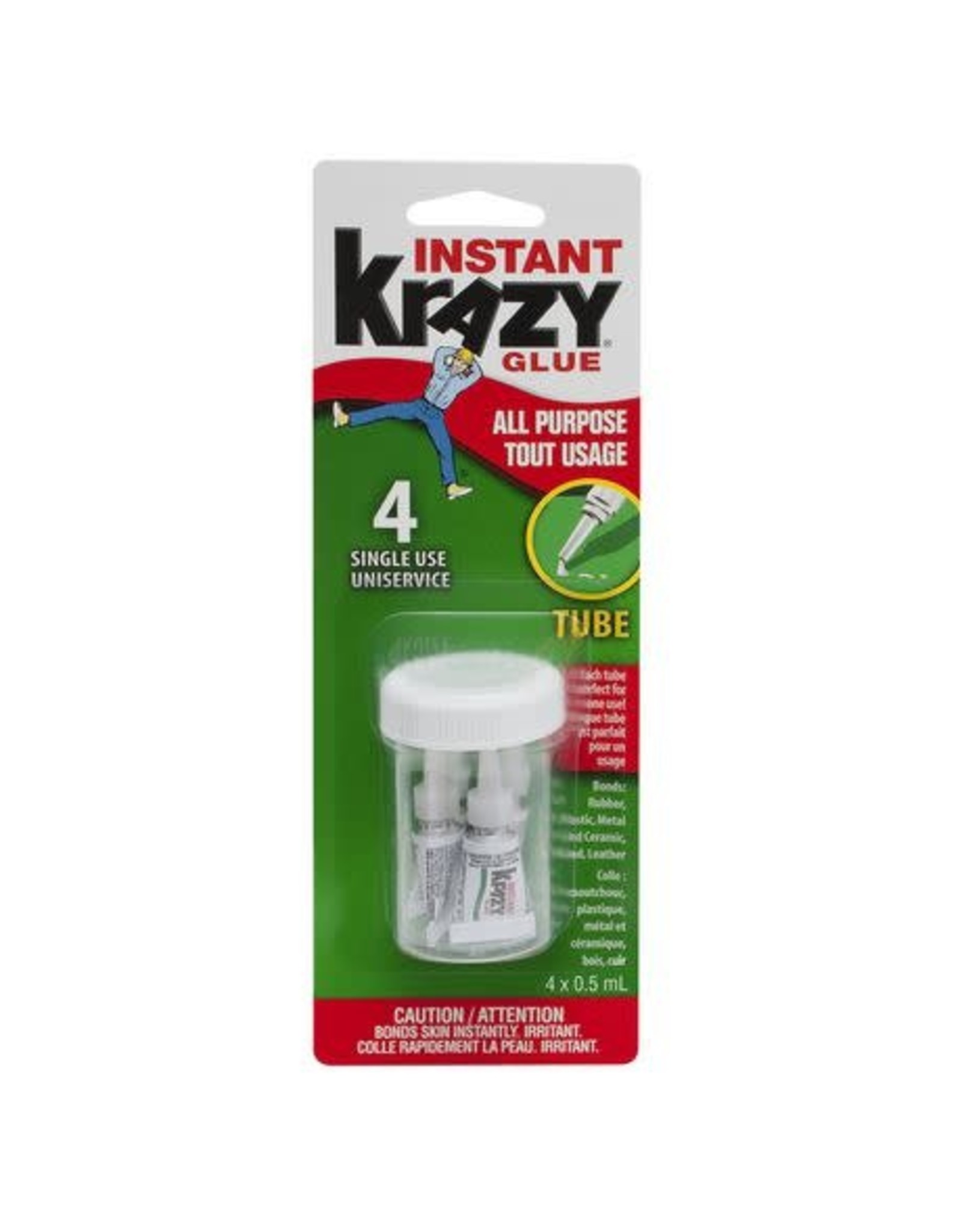 Krazy Glue GLUE-KRAZY, SINGLE USE TUBES, 0.5ML X 4 - NSIXTY Trading ...