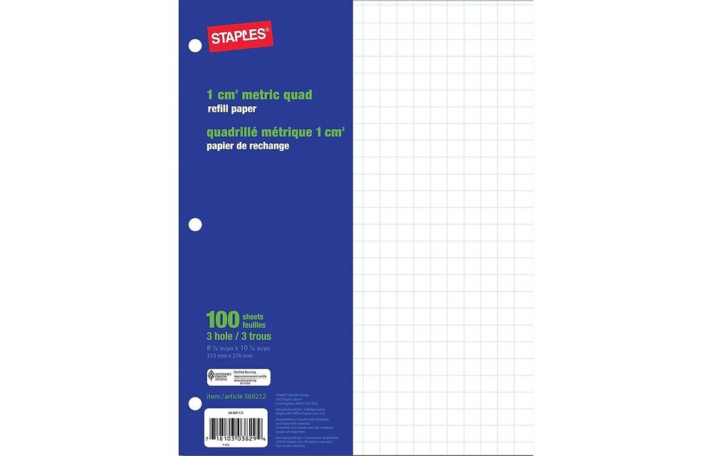 Hilroy BINDER PAPER-100 SHEET METRIC GRAPH 1CM. - NSIXTY Trading ...