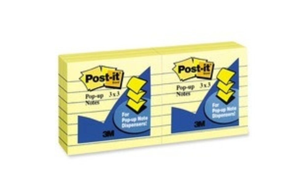 Post-it NOTES-POST-IT, POP-UP 3X3 LINED YELLOW 6/PACK - NSIXTY Trading ...