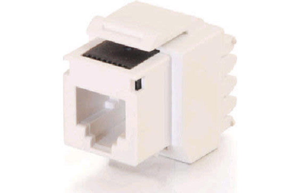 C2G LEGRAND AV CAT3 RJ12 KEYSTONE JACK WHT - NSIXTY Trading Company Ltd.