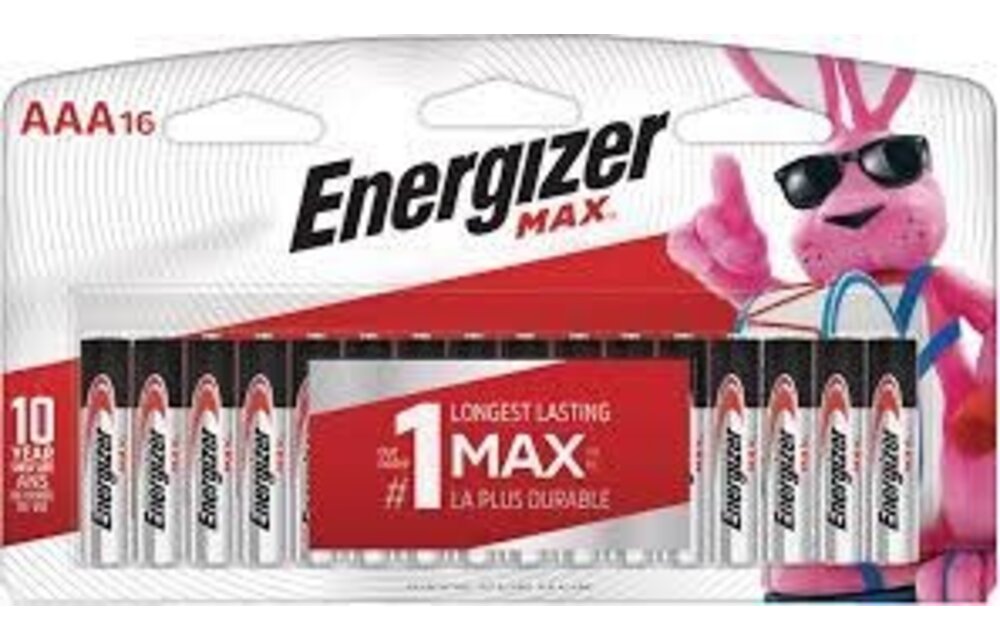 Energizer Energizer Max AAA 16 Pack 1.5V - NSIXTY Trading Company Ltd.