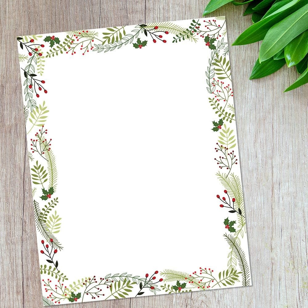 Great Papers! Merry Twigs & Holly Letterhead, 8.5" x 11", 80 Count ...