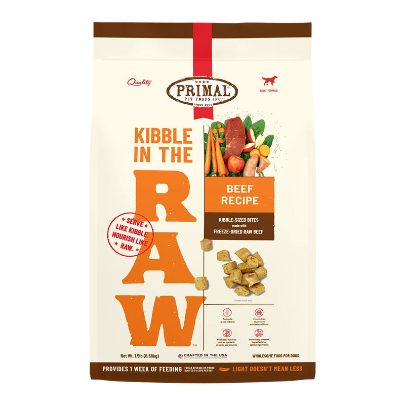 Primal Kibble In the Raw Beef - Leaps & Bones