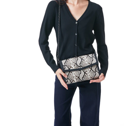 Clutch Beth python - Towne Boutique