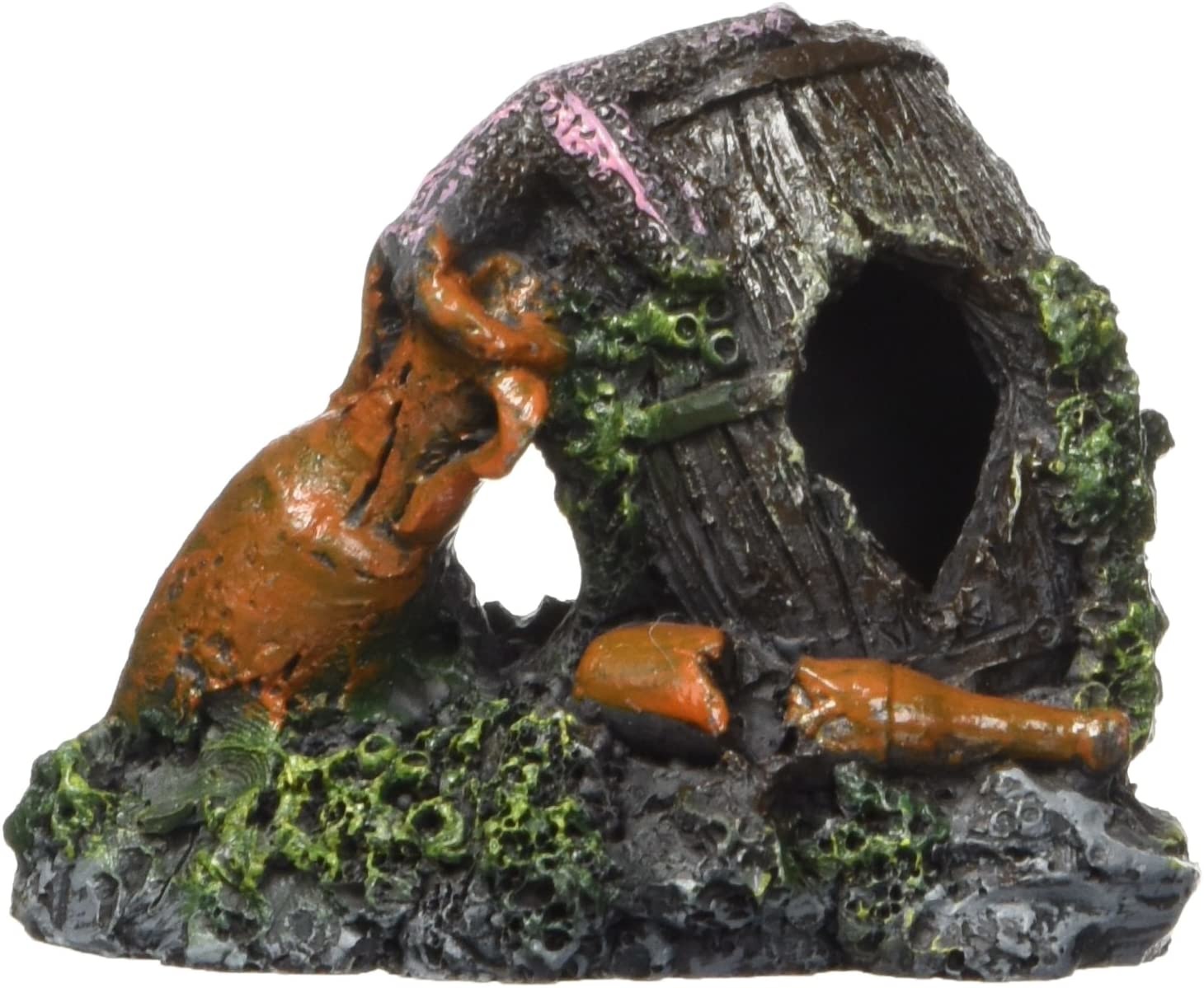 PENN PLAX Mini Barrel Aquarium Decoration - Roger's Aquatics & Pet Supplies