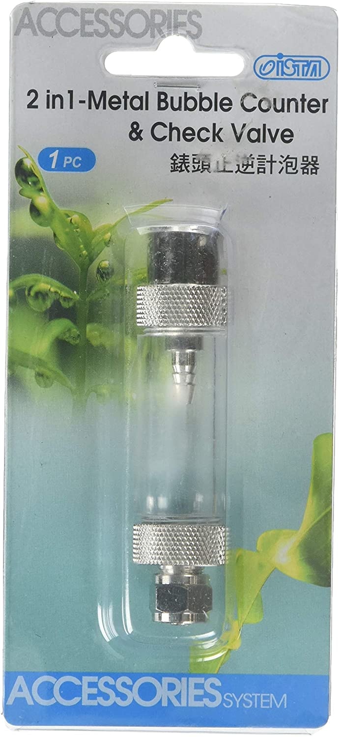 ISTA 2 in 1 Metal Bubble Counter and Check Valve - Roger's Aquatics ...