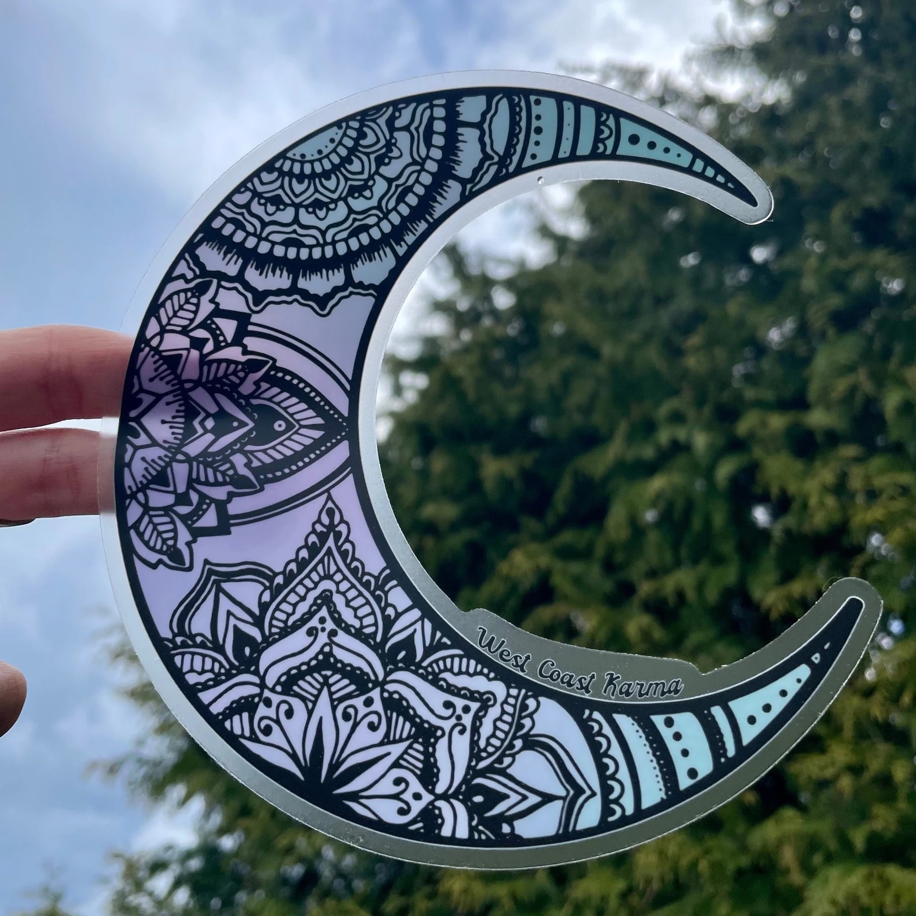 Blue/Purple Ombre Moon Decal - Cultured Coast