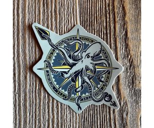 Octopus Compass Sticker - Cultured Coast
