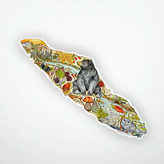 Vancouver Island Travis the Bear Sticker - Cultured Coast