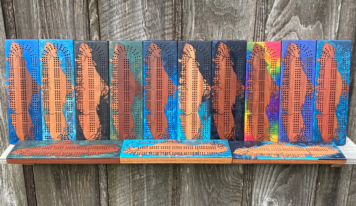 Hilltop Wood & Resin Vancouver Island Epoxy Cribbage Boards - Cultured ...