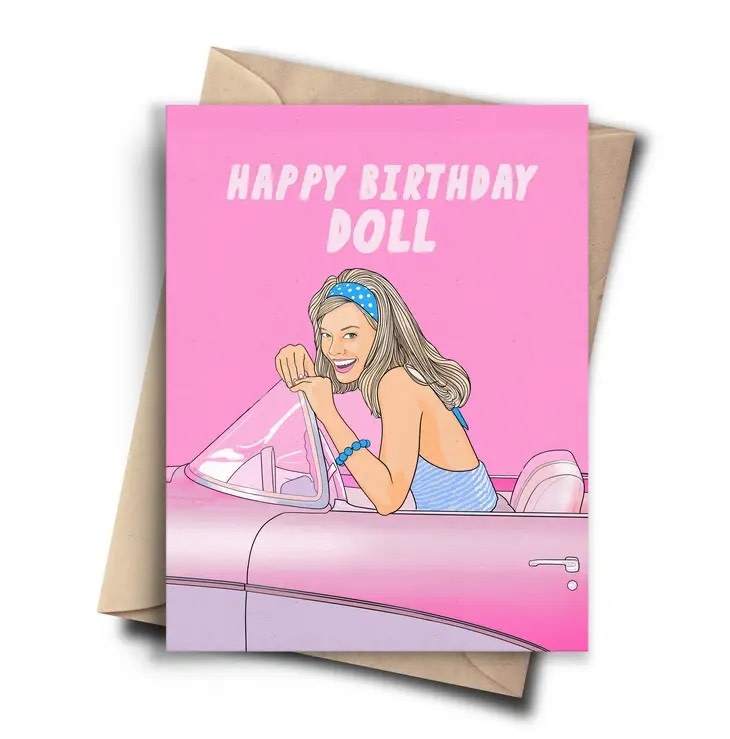 Happy Birthday Doll Card - Cultured Coast
