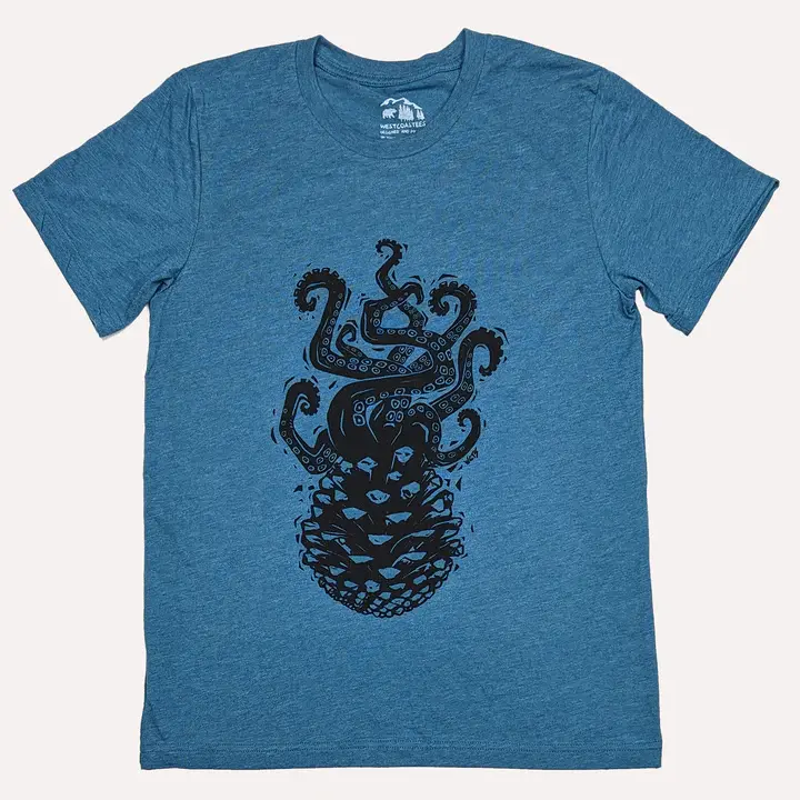Pine Cone Octopus T-shirt - Cultured Coast