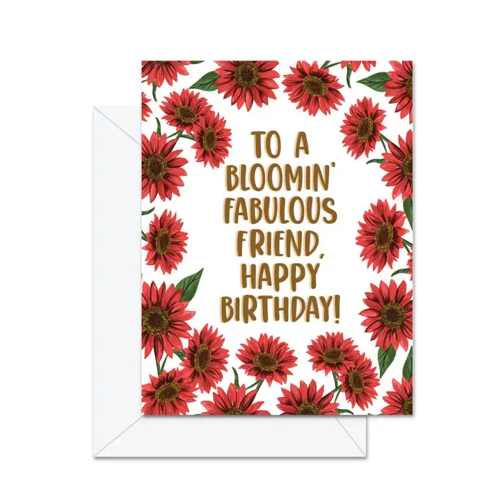 Jaybee Design To A Bloomin' Fabulous Friend Card - Cultured Coast