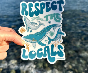 West Coast Karma Respect the Locals Whale Sticker - Cultured Coast