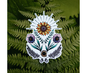 West Coast Karma Flower Power Sticker - Cultured Coast