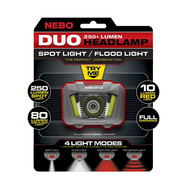 NEBO Headlamp Duo 250 Lumen Mountain Man Outdoors NEBO Headlamp Duo 250 Lumen Mountain Man Outdoors