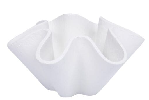 Esme White Gesso Wave Bowl - Tide & Table