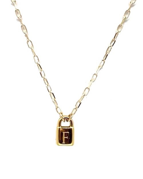Initial Lock Necklace - Southern Accents Boutique