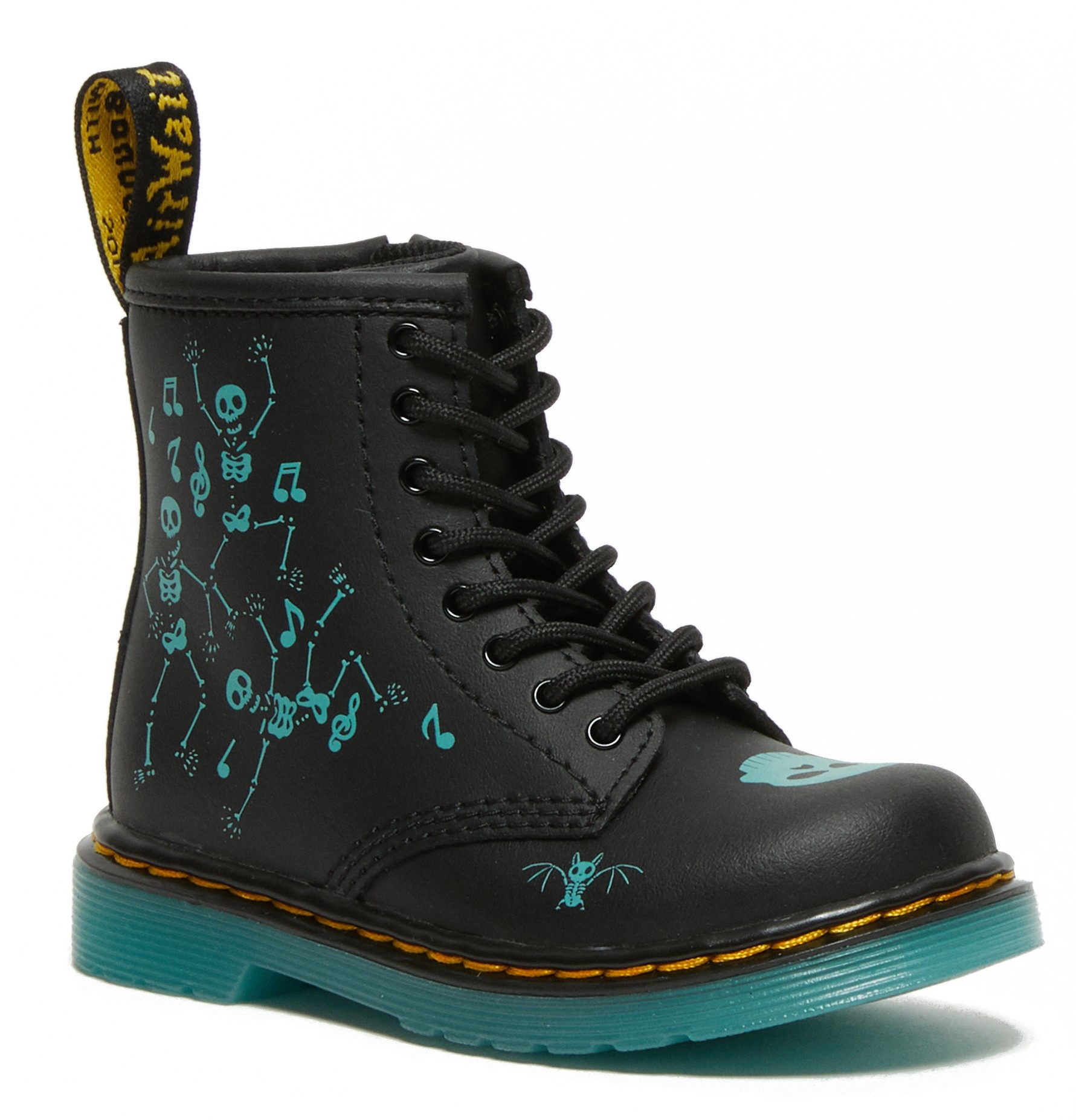 DR. MARTENS 1460 T SKELLY PRINT HYDRO NOIR - Chaussures Laura-Jo