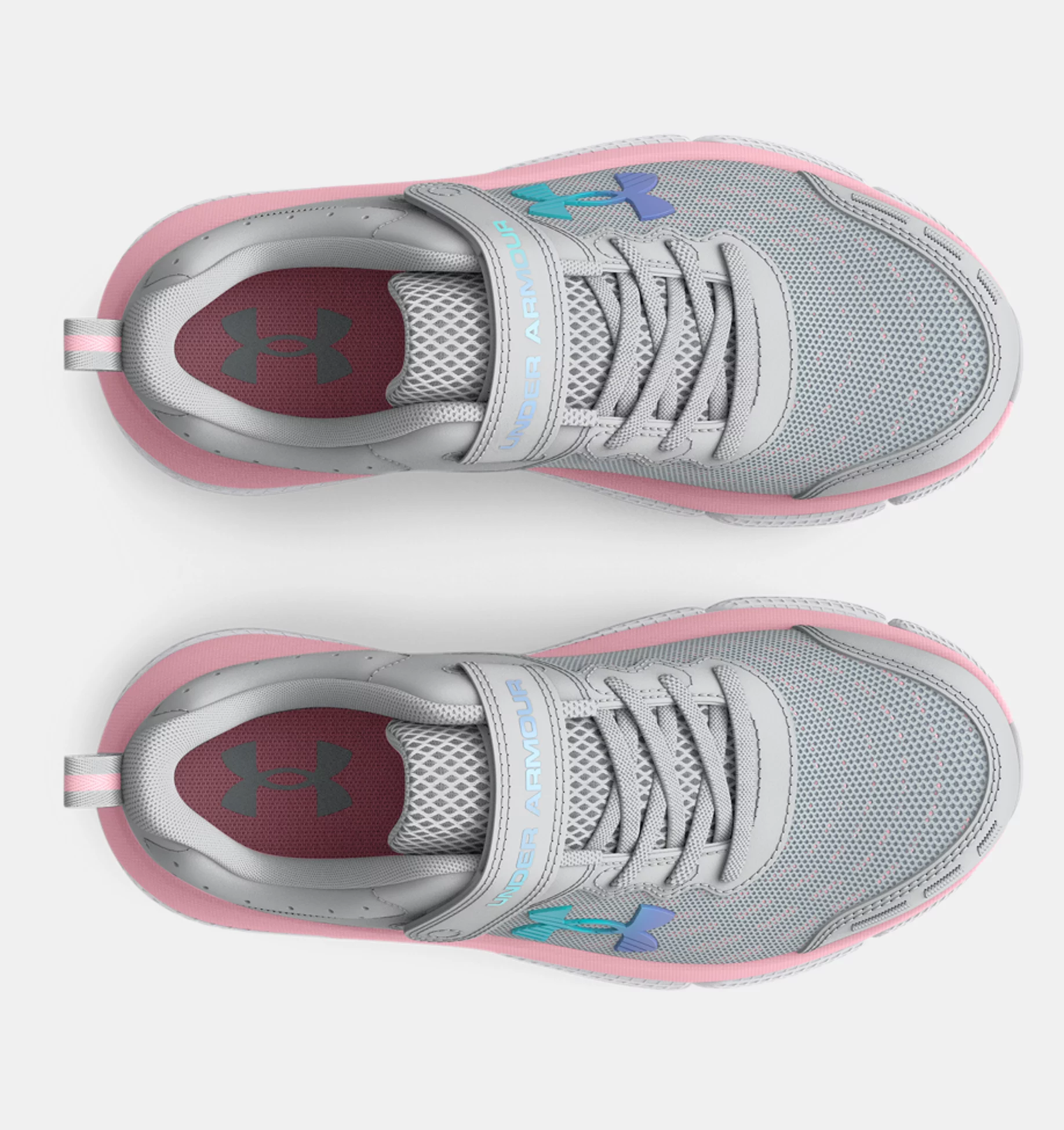 Under Armour Assert 10 AC Halo Gray Pink Sugar Iridescent Laura Jo Shoes
