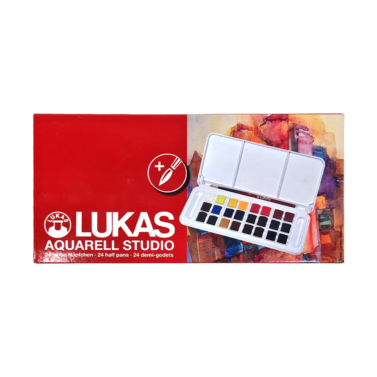 Lukas Studio Watercolour Plastic 24 Half Pan Set - ARTiculations